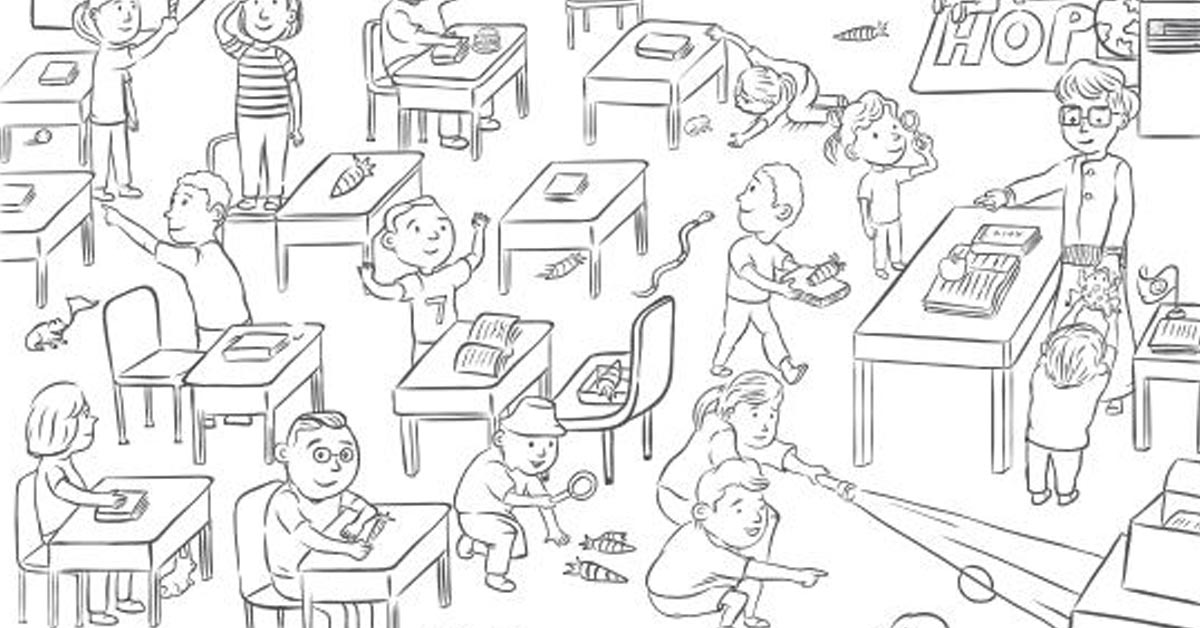 Be The First To Find The Rabbit! Back to School Hidden